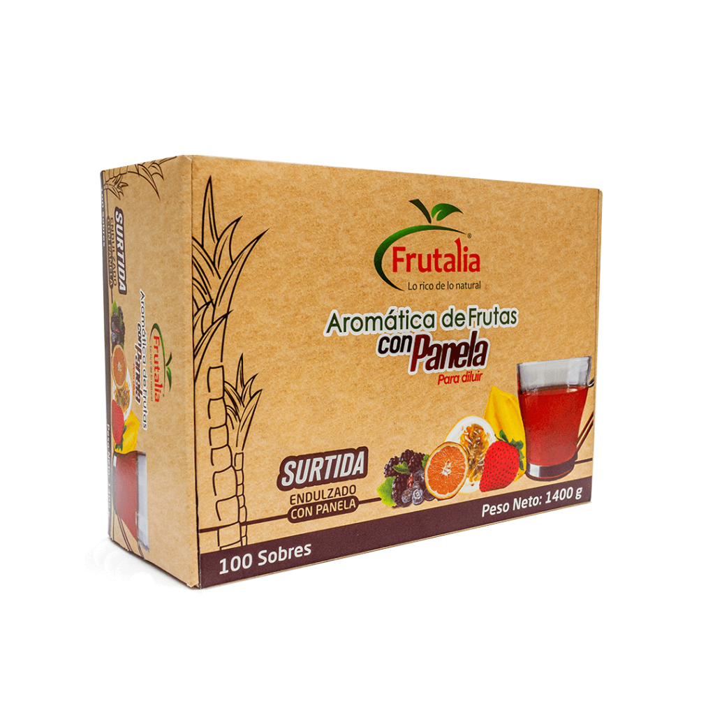 Aromática de frutas con panela X100 sobres surtidos - Frutalia